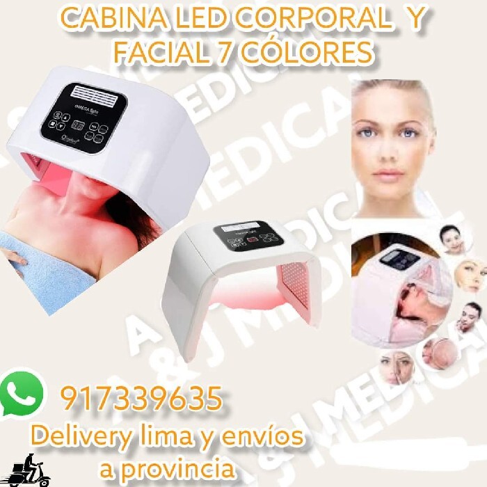 CABINA LED CORPORAL Y FACIAL DE 7 COLORES :: A & J MEDICAL